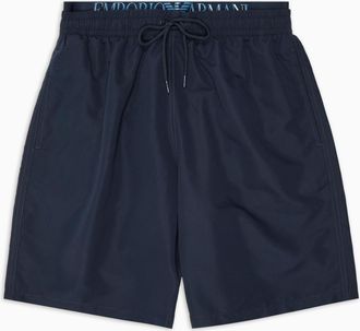 Emporio Armani Herren Long Boxer Badehose, Armani Blu, M