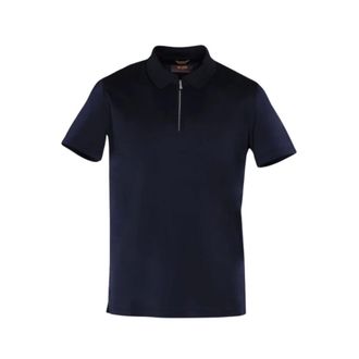 Moorer Homme, Tops, Bleu, Taille: 2XL Polo &agrave; manches courtes