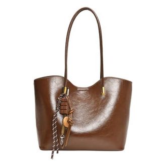 Generic Sac &agrave; bandouli&egrave;re en cuir PU pour femmes, sous les bras, avec fermeture &eacute;clair, pour les sorties et les d&eacute;placements (marron)