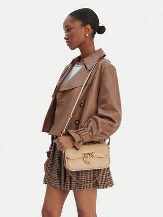 Pinko Handtasche PINKO Love Box Baguette Al 25-26 PLTT 105083 A26L Beige