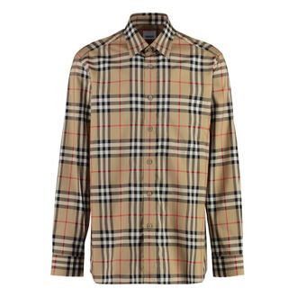 Burberry Hemd aus Baumwolle mit Karomuster - - Shirts - Herren - Beige - M