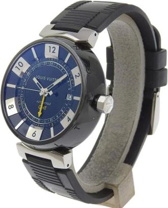 Louis Vuitton Pre-owned Tambour GMT Automatic Watch - Homme - Pre-owned - Bleu - Taille: ONE Size