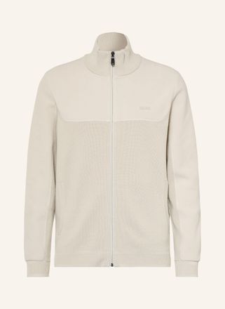 HUGO BOSS Strickjacke Im Materialmix beige