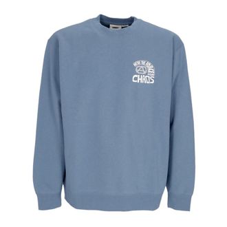 Obey Homme, Sweatshirts et sweats &agrave; capuche, Bleu, Taille: XL Peace Program Crew Fleece
