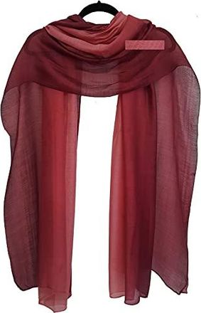 GFM Deux tons Châle foulard en soie pour demoiselles dhonneur mariage de soirée -fuchsia-(Dmsyslk-fshglb)