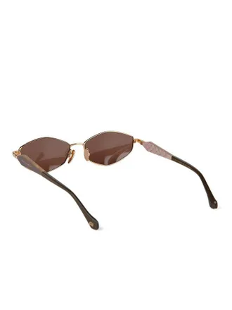 Ana Hickmann AH3353 Metal Frame Sunglasses - Gold