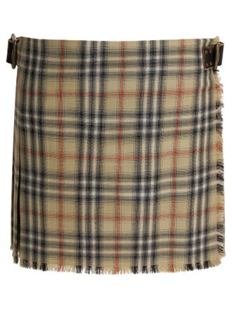 Burberry Mini Kilt Check en laine Burberry