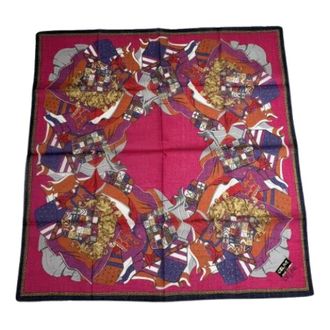 Celine Foulard en coton Pre-owned - Femme - Pre-owned - Rose - Taille: ONE Size