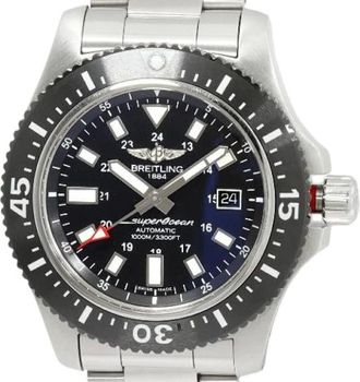 Breitling Montre Pre-owned en acier inoxydable Superocean - Homme - Pre-owned - Noir - Taille: ONE Size