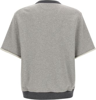 Brunello Cucinelli Cotton-Jersey Crew Neck Sweatshirt - Grey