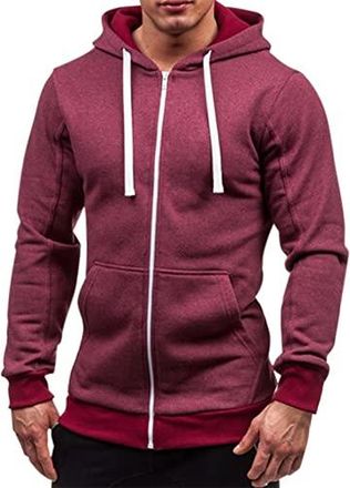 Generic Sweat &agrave; capuche zipp&eacute; pour homme - Automne - Hiver - D&eacute;contract&eacute; - Jogging - Veste de surv&ecirc;tement pour homme - D&eacute;contract&eacute; - Automne - Manches longues