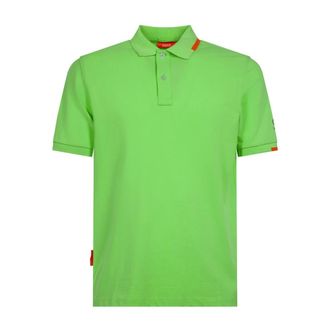 Suns Klassisches Gr&uuml;nes Poloshirt mit Fluoreszierendem Tag-Detail - - Tops - Herren - Gr&uuml;n - M