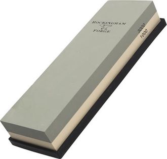 Rockingham Forge SUPERSHARP PRO Kombinationsschleifstein 2-in-1 mittel/fein 1000/3000 Körnung -Professionelles Messerschärfen Zwei Steine in einem mit rutschfester Bas