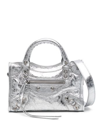 Balenciaga mini sac &agrave; main Le City - Argent