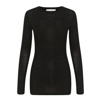 Karen by Simonsen Haut &agrave; Manches Longues Col Rond Meteorite - Femme - Tops - Noir - Taille: 44 FR
