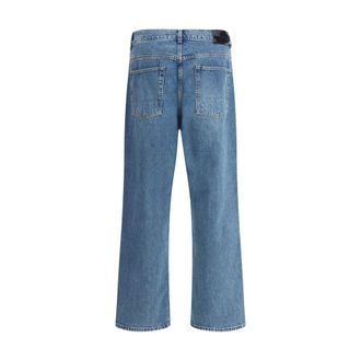Our Legacy Mens Blue Cotton Tapered Jeans Clothing