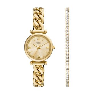 Fossil Goldenes Carlie Geschenkset Elegantes Design - - Accessories - Damen - Gelb - ONE SIZE