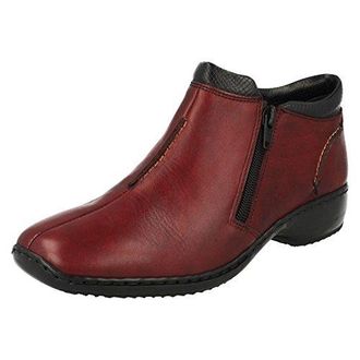 Rieker Bruine Womens Casual Bottines 37 EU Burgundy/Black