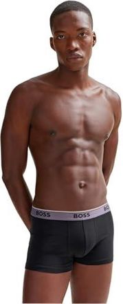 BOSS Hommes Trunk 3P Power Lot de Trois Boxers Courts en Coton Stretch avec Taille logotée