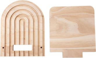Generic Wandmontierte Ausstellungsregale,Multifunktionaler Organizer Ständer - Rustikale Badezimmer Regale Aus Holz - Für Wohnzimmer Badezimmer Küche Arbeitsz