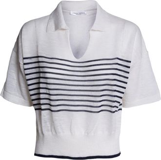 Roberto Collina Femme, Tops, Multicolore, Taille: 36 FR Polo &agrave; Rayures Bicolores