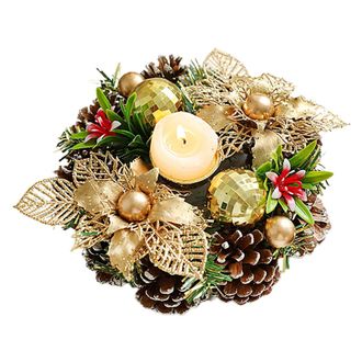 Generic Weihnachtskerzenhalter-Dekoration, Weihnachtskerzenst&auml;nder, K&uuml;nstliche Girlanden-Kerzenst&auml;nder-Ornament, Retro-Kerzenst&auml;nder Aus, Kerzenhalter Mit Get