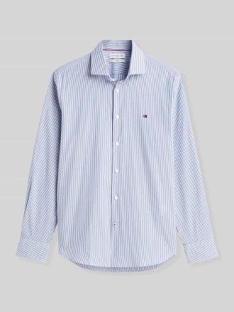 Tommy Hilfiger Slim Fit Businesshemd mit Logo-Stickerei