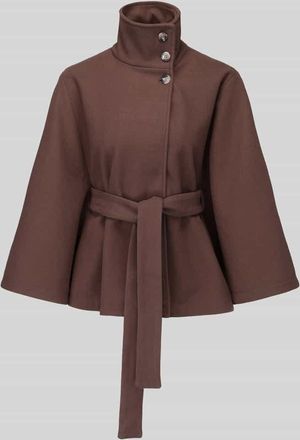 Pieces Loose Fit Poncho mit Bindegurt Modell AIKEN