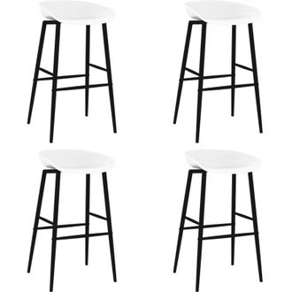 vidaXL Barhocker 4 Stk. Wei&szlig; vidaXL