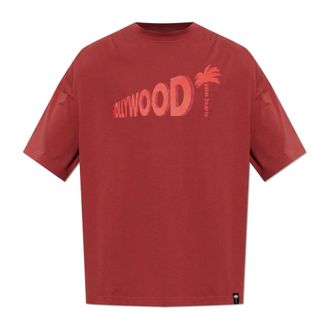 Palm Angels Sunset Blvd Palm T-Shirt - - Tops - Herren - Rot - L