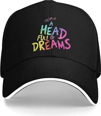 Generic Chapeau Homme, Coldplayeds Tour 2025 T&ecirc;te Pleine r&ecirc;ves Tenues Casquettes Baseball pour Hommes Femmes Casquettes Camionneur Casquette Classique Quotidi