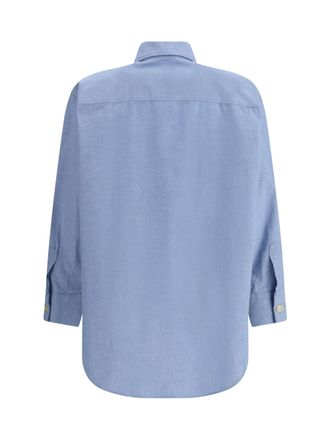Deperlu Womens Oversized Shirt Bianco Cotton