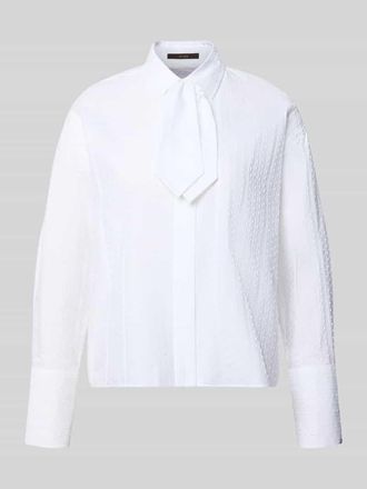 Windsor Schluppenbluse im Allover-Look mit Hemdblusenkragen