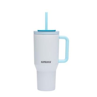 Kambukka Rio Thermobecher mit Henkel, 900 ml, Frosty Coconut, Deckel mit Verschluss