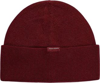 A|X Armani Exchange Homme, Accessoires, Rouge, Taille: ONE Size Wool Beanie