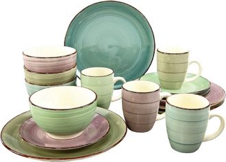 CREATABLE CreaTable 20864 Kombiservice BELLA CASA 16 tlg. aus Steinzeug