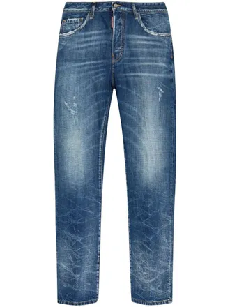 Dsquared2 jean &agrave; effet superpos&eacute; - Bleu