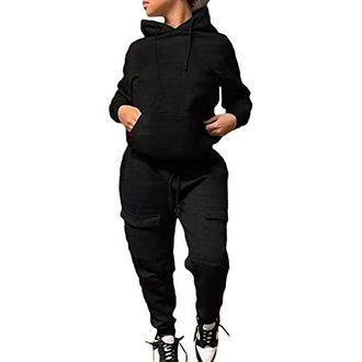 Generic V&ecirc;tements de sport pour femme Mode Patchwork Poche Haut &agrave; manches longues Pantalon long Combishort Gym Ensemble de d&eacute;tente Ensemble de v&ecirc;tements de d&eacute;