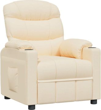 vidaXL Fauteuil inclinable Crème Tissu Vidaxl
