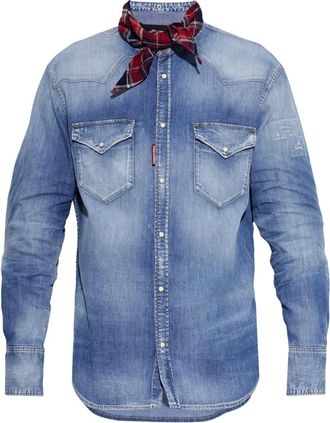 Dsquared2 Homme, Chemises, Bleu, Taille: S Chemise en jean