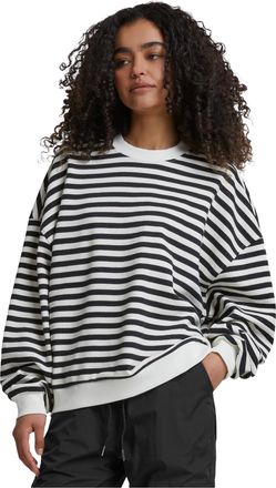 Urban Classics Damen Sweatshirt Ladies Oversized Striped Crewneck, Pullover für Frauen, Oversized, erhältlich in vielen Farben, Größen XS-5XL
