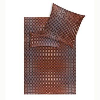 ESTELLA Mako-Satin Bettw&auml;sche Adamo (3teilig), Nougat, 155x220 cm