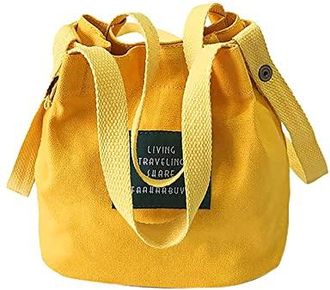 ZYUEER Femmes Sacs à Main Toile Sacs portés Main Sac dépaule Sac Bandoulière Mini Sac en Toile Décontractés Sac de Messager pour école Travail Plage Voyage (