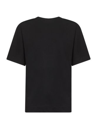 Dries Van Noten Mens Black Cotton Jersey Oversized T-Shirt T-Shirts And Polos