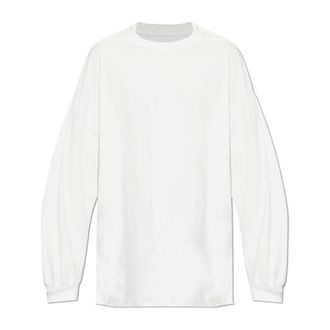 Rick Owens Homme, Tops, Blanc, Taille: ONE Size T-shirt &agrave; manches longues Tommy T