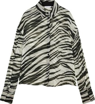 Patrizia Pepe Hemdbluse aus Krepp-Viskose - - Blouses & Shirts - Damen - Mehrfarbig - XL