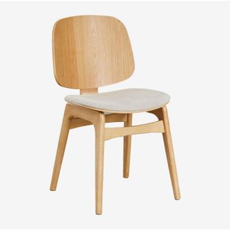 Sklum Sklum - Chaise de salle à manger en bois et rembourrée Canada