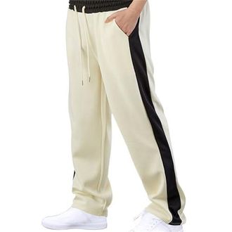 Generic Pantalon de jogging pour homme - Long - Vintage - Confortable - Pantalon de loisirs - Taille &eacute;lastique - Avec poches et cordon de serrage - Pantalon d
