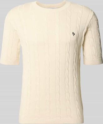Review Slim Fit T-Shirt in Strick-Optik