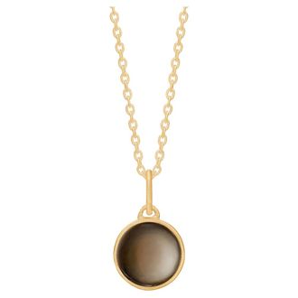 Frk. Lisberg Femme, Accessoires, Jaune, Taille: L Smokey Quartz Pendant Necklace
